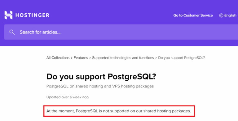 Does Hostinger Support PostgreSQL? - [Answer Is Here]